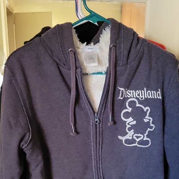 Disney | Jackets & Coats | Disneyland Kids Hoodie Jacket Dark Gray ...